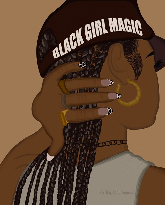 Digital Art black Girl Magic Black Art | Etsy
