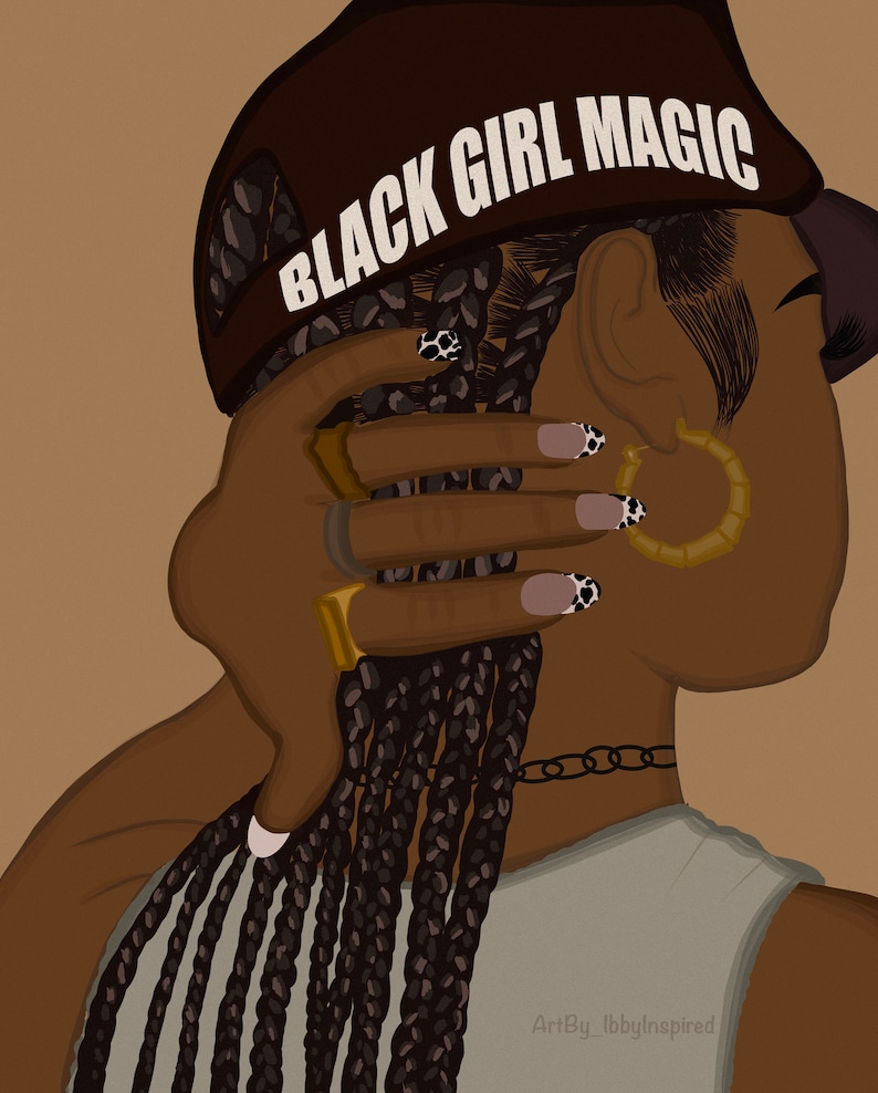 Digital Art- "black Girl Magic" Black Art - Etsy
