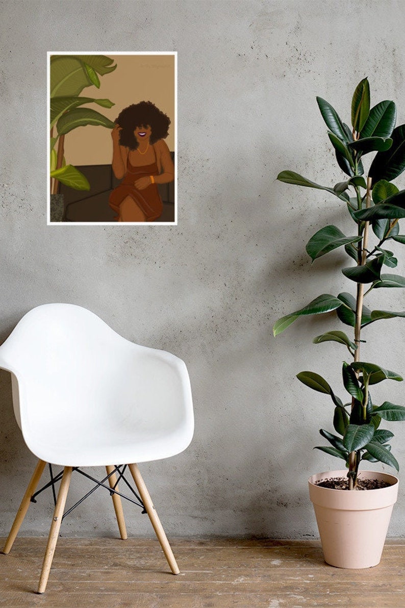 Digital Art- "happy" Digital Poster, Digital Wall Poster, Black Women ...