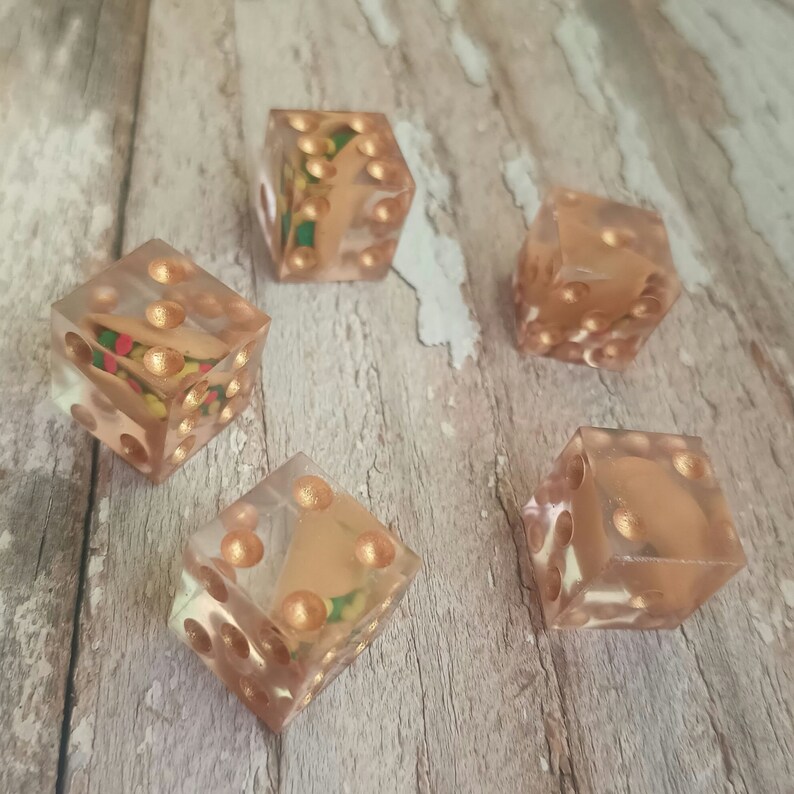 Set of 5 Pip Dice Taco Burrito Food - Etsy
