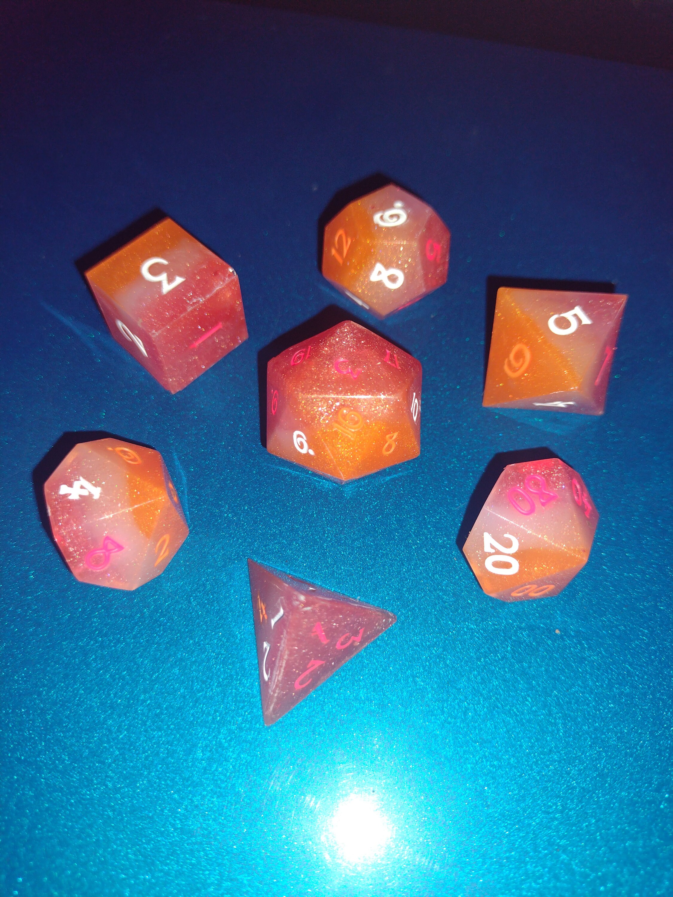LGBTQA Lesbian Pride Polyhedral Sharp Edged Gaming Dice - Etsy