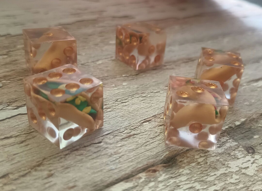Set of 5 Pip Dice Taco Burrito Food - Etsy