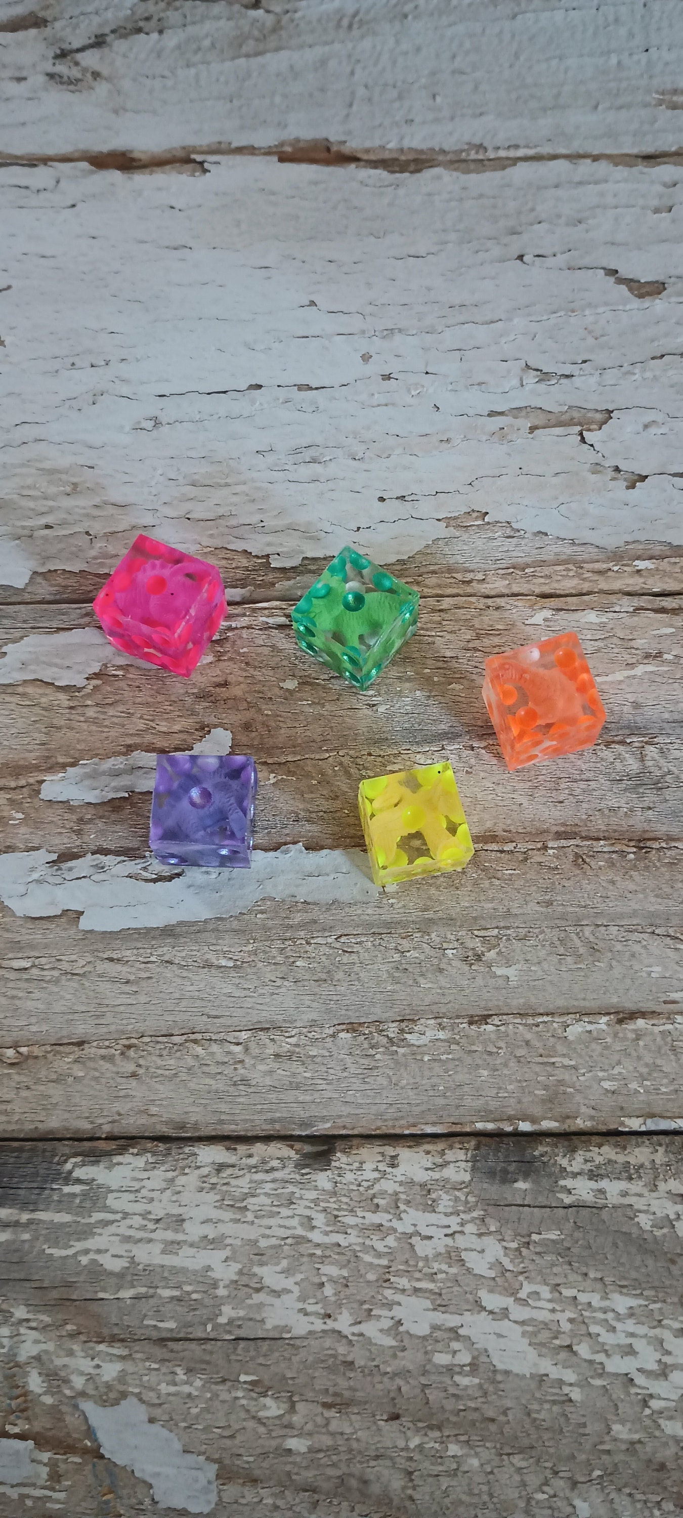 Set of 5 Pip Dinosaur Black Light Reactive Dice - Etsy