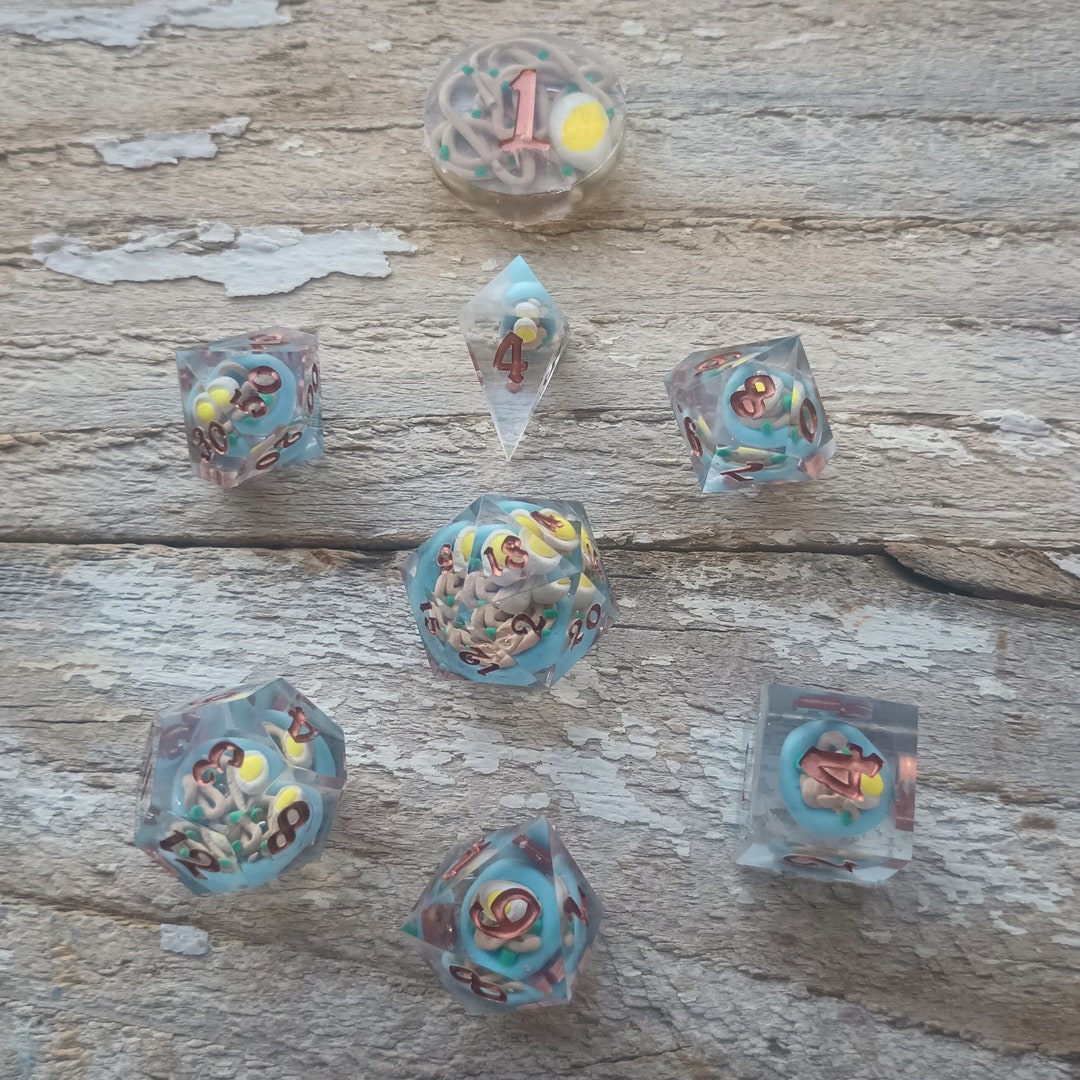 Set of Polyhedral Dice Ramen Soup Pho Gaming Rpg Ttrpg - Etsy
