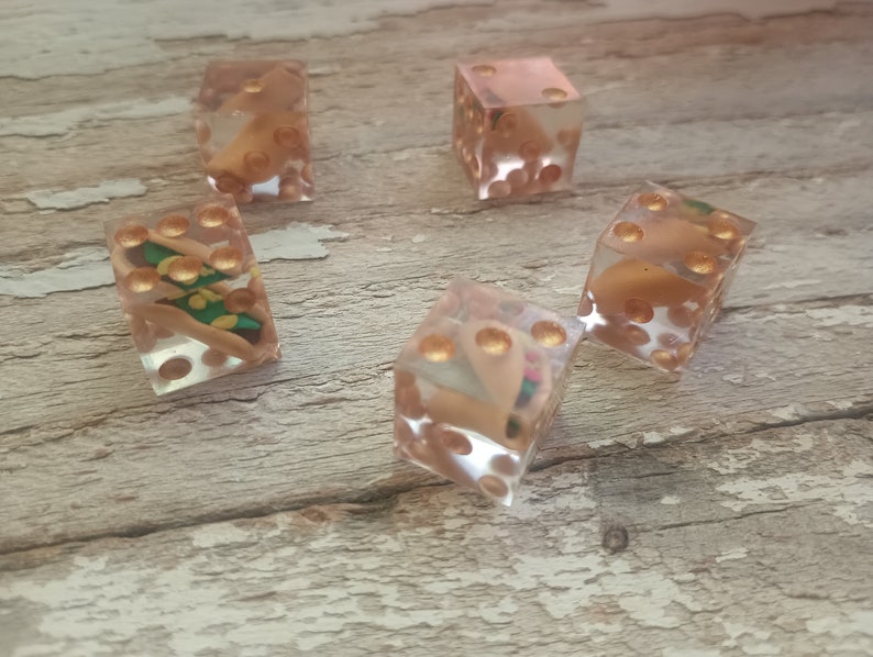 Set of 5 Pip Dice Taco Burrito Food - Etsy