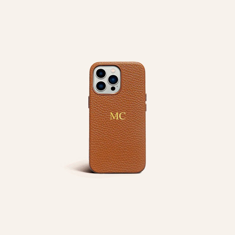 Embossed Leather With Initials Case for iPhone 11 12 Pro 12 Pro Max 13 ...