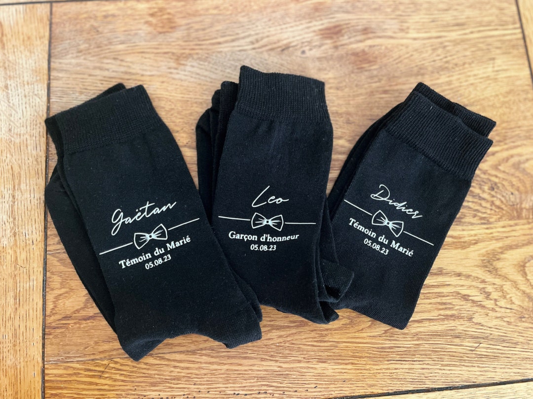 Chaussette personnalisée marié papa témoin evjf - Etsy France