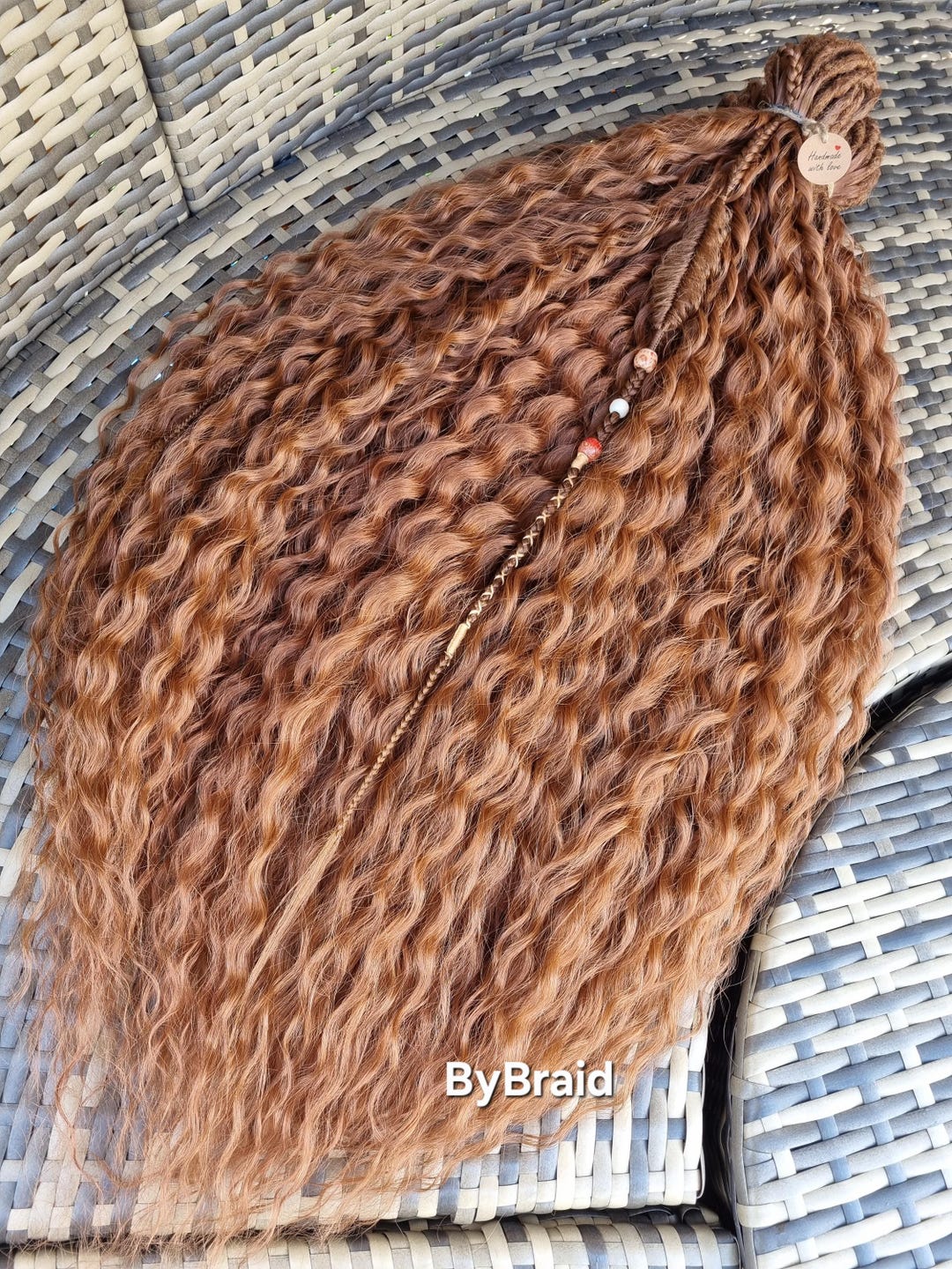 Ginger Synthetic Curly Open Dreads: Wavy Hair Extensions - Etsy