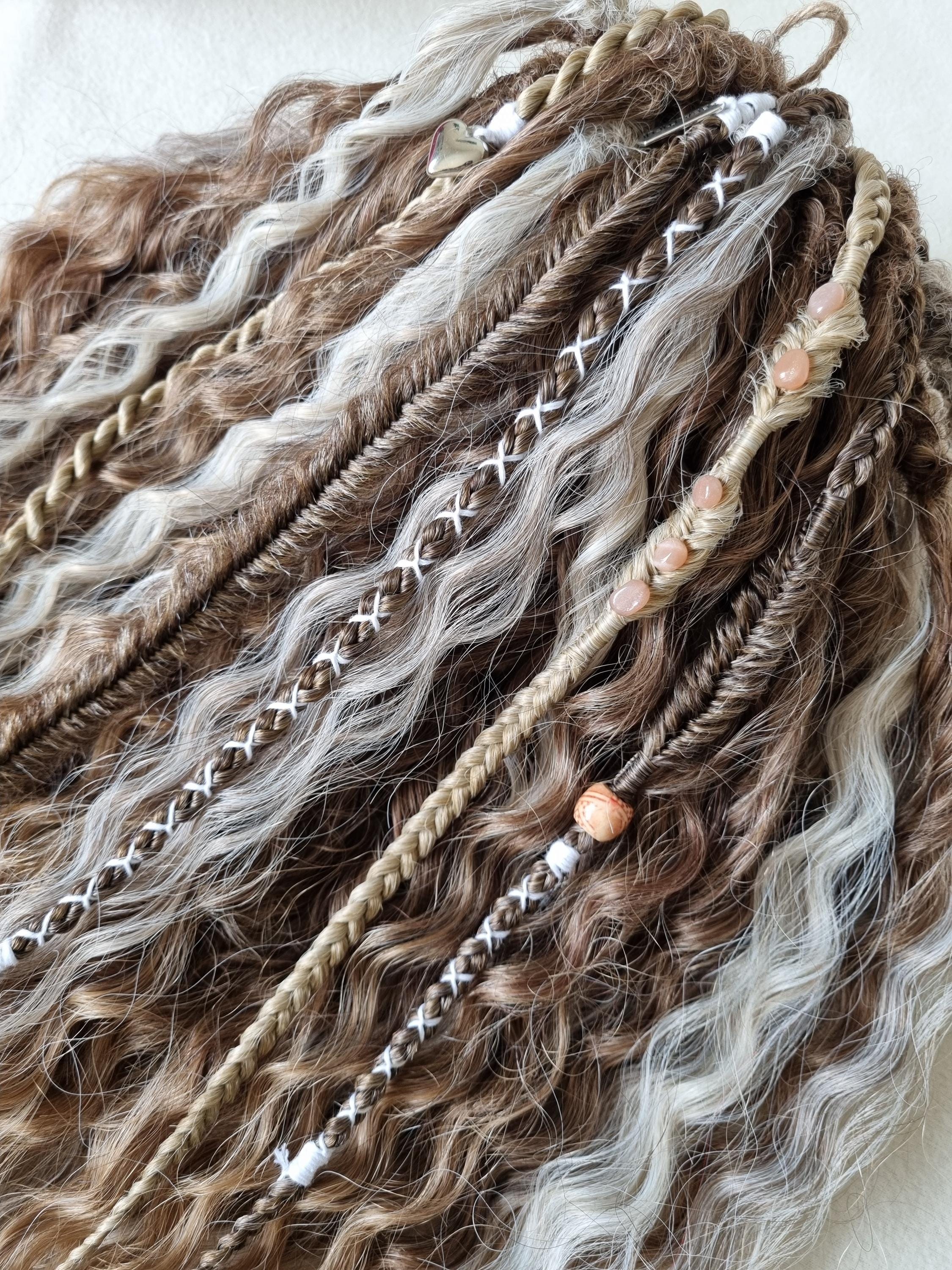 Curly Wavy Dolly Locks: Brown Ombre Blonde Dreadlocks Mix, DE Double ...
