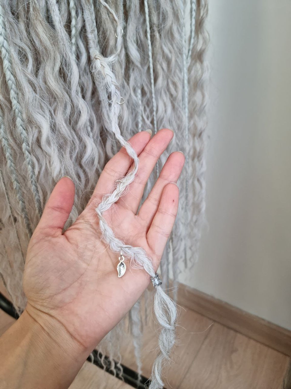 White Blond Set of Curly Dreads Extensions Wavy Dreadlocks - Etsy