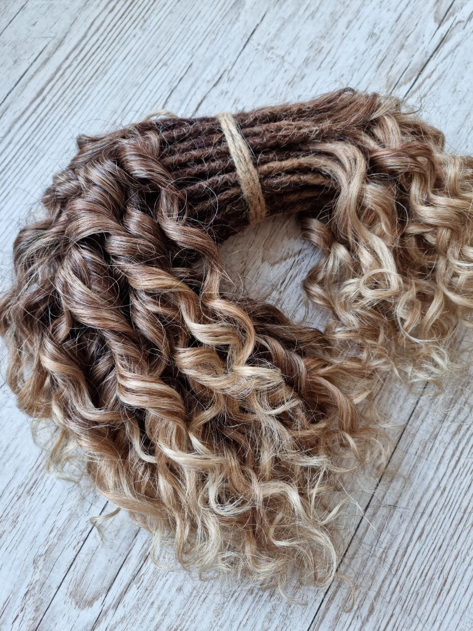 Short Synthetic Curly Dreads Extensions Open Curl Dreadlocks Crochet ...
