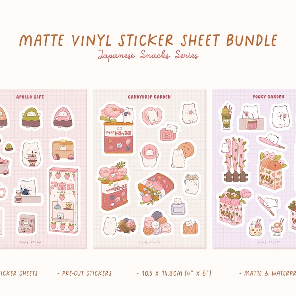 Japanese Snack Stickers - Etsy