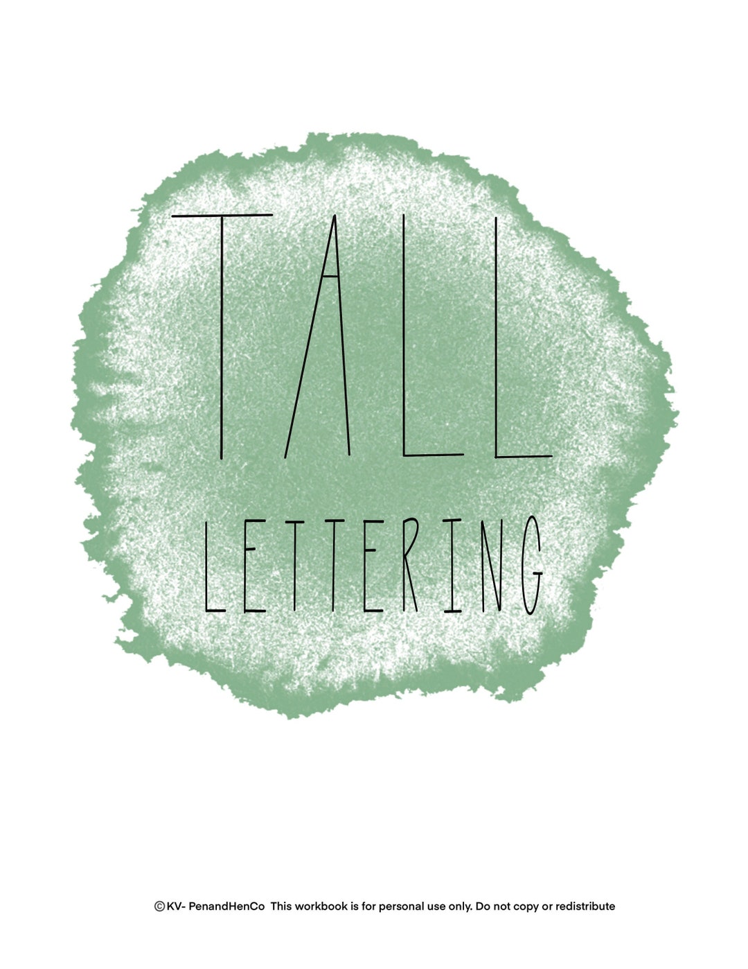 Tall Lettering Workbook - Etsy