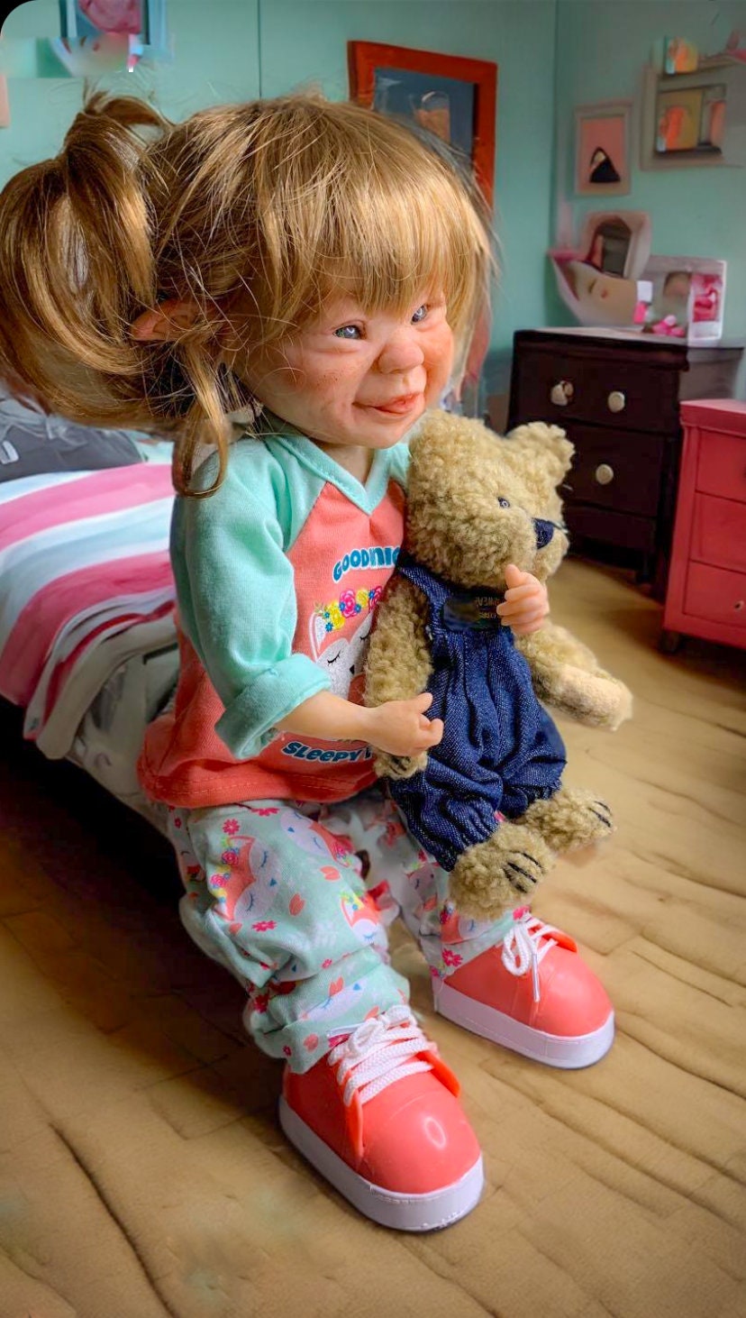 Little Girl Duende baby Girl Elf-fantasy, Duende,sculpture, Down ...