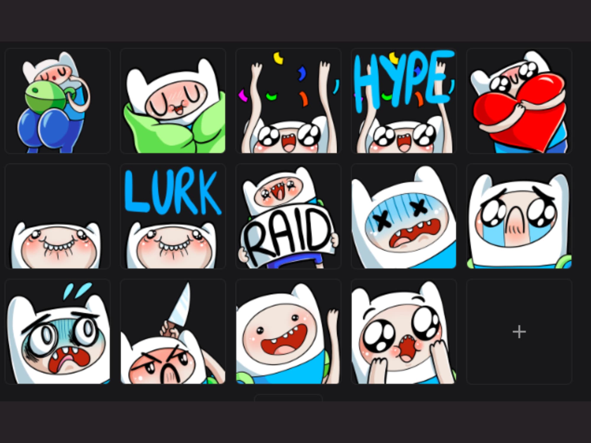 Finn Adventure Time Emotes for Twitch, Discord, Youtube - Etsy