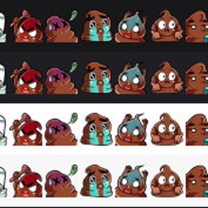 Poop Emotes for Twitch, Discord, Youtube, Poop Emoji, Poop Emote Pack ...