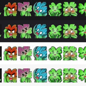 Four Leaf Clover Emotes for Twitch, Discord, Youtube, Shamrock Emotes ...