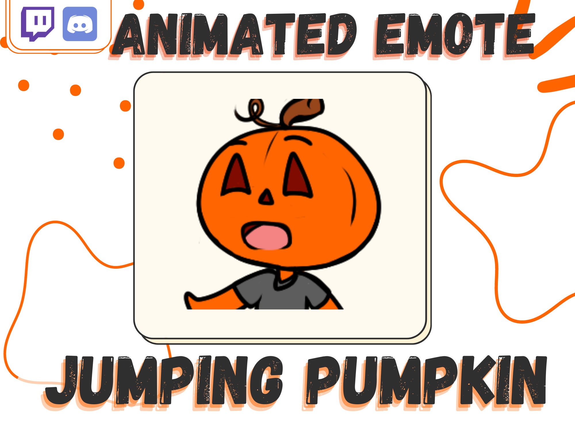 Animated Jumping Pumpkin Emote for Twitch, Discord - Etsy