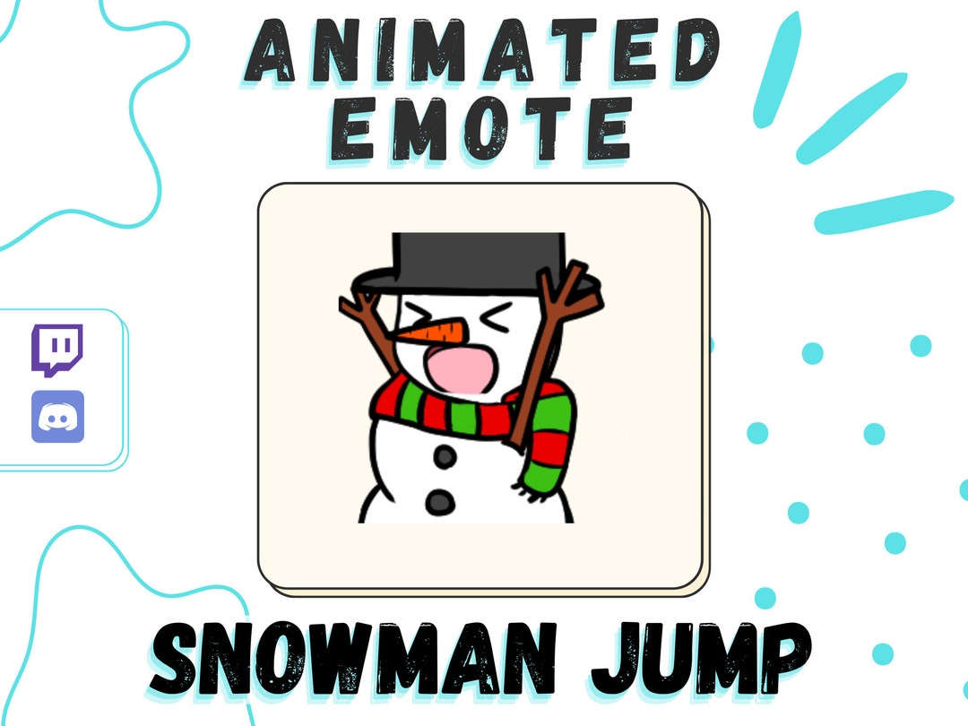 Animated Snowman Jump Emote for Twitch and Discord. Winter Animated ...