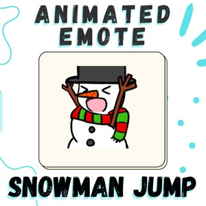 Animated Snowman Jump Emote for Twitch and Discord. Winter Animated ...