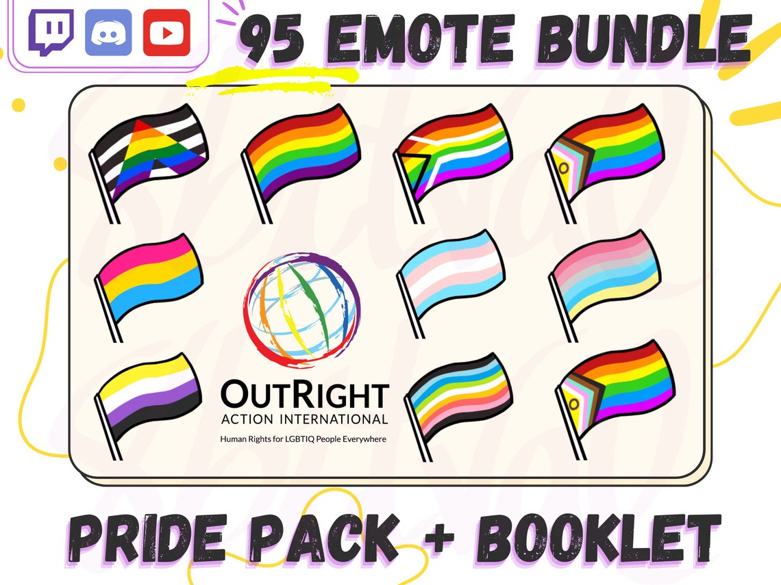 Pride Flag Emotes for Twitch, Discord, Youtube, 95 Emotes - Etsy