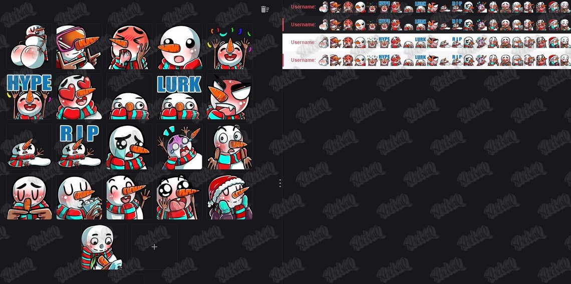 Snowman Emotes for Twitch, Discord, Youtube, Winter Holiday Streams - Etsy