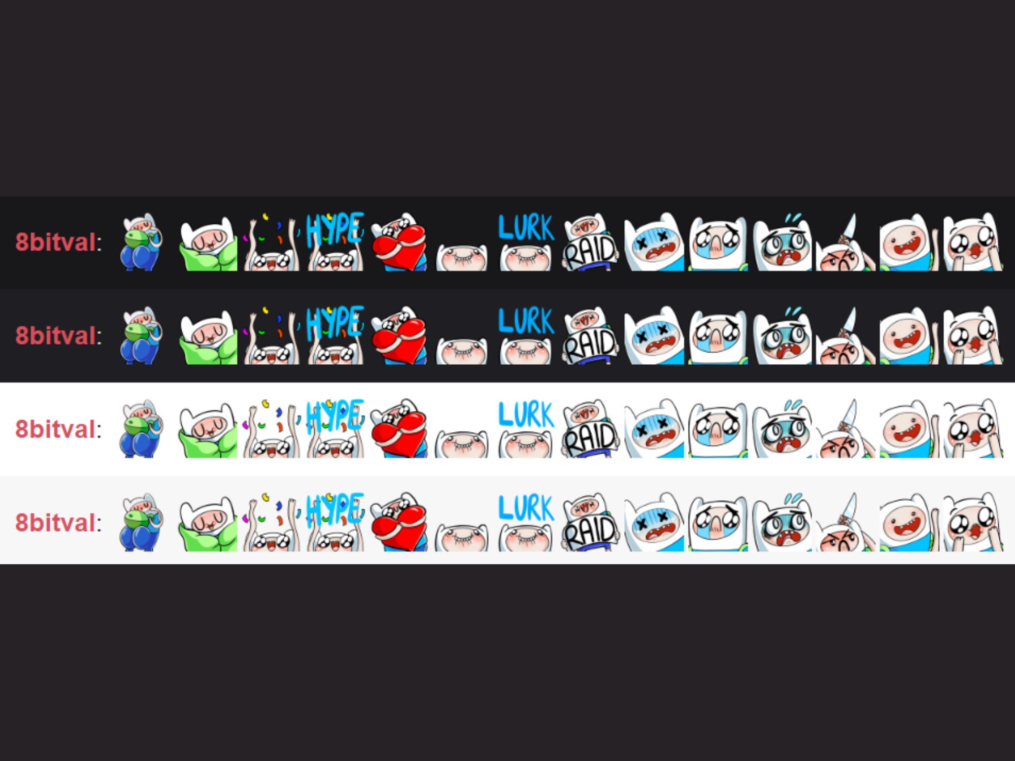 Finn Adventure Time Emotes for Twitch, Discord, Youtube - Etsy