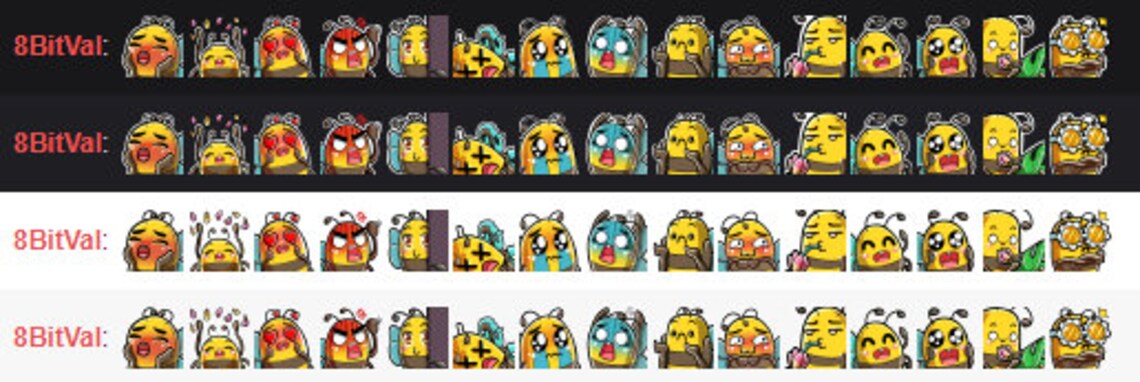 Bees Emotes for Twitch, Discord, Youtube. Bees or Spring Themed Streams ...