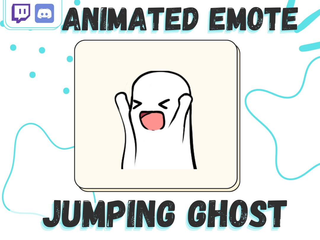 Animated Jumping Ghost Emote for Twitch and Discord. Halloween Animated ...