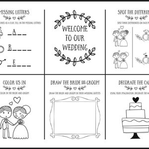 Kids Wedding Activity Page, Kids Wedding Table, Kids Wedding Coloring ...