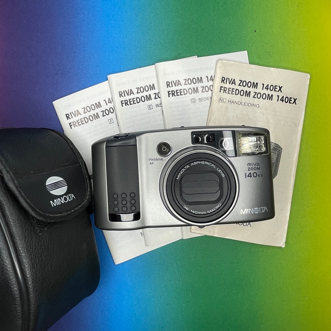 Minolta Riva Zoom 140EX 35mm Point and Shoot Analog Film Camera NEW IN ...