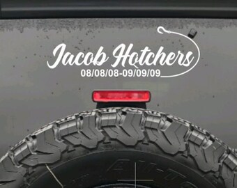 Rest in Peace Fishing With Name Decal - Etsy