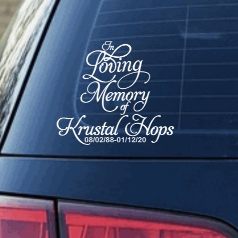 PERSONALIZED in Loving Memory Memorial Decal Custom - Etsy Ireland