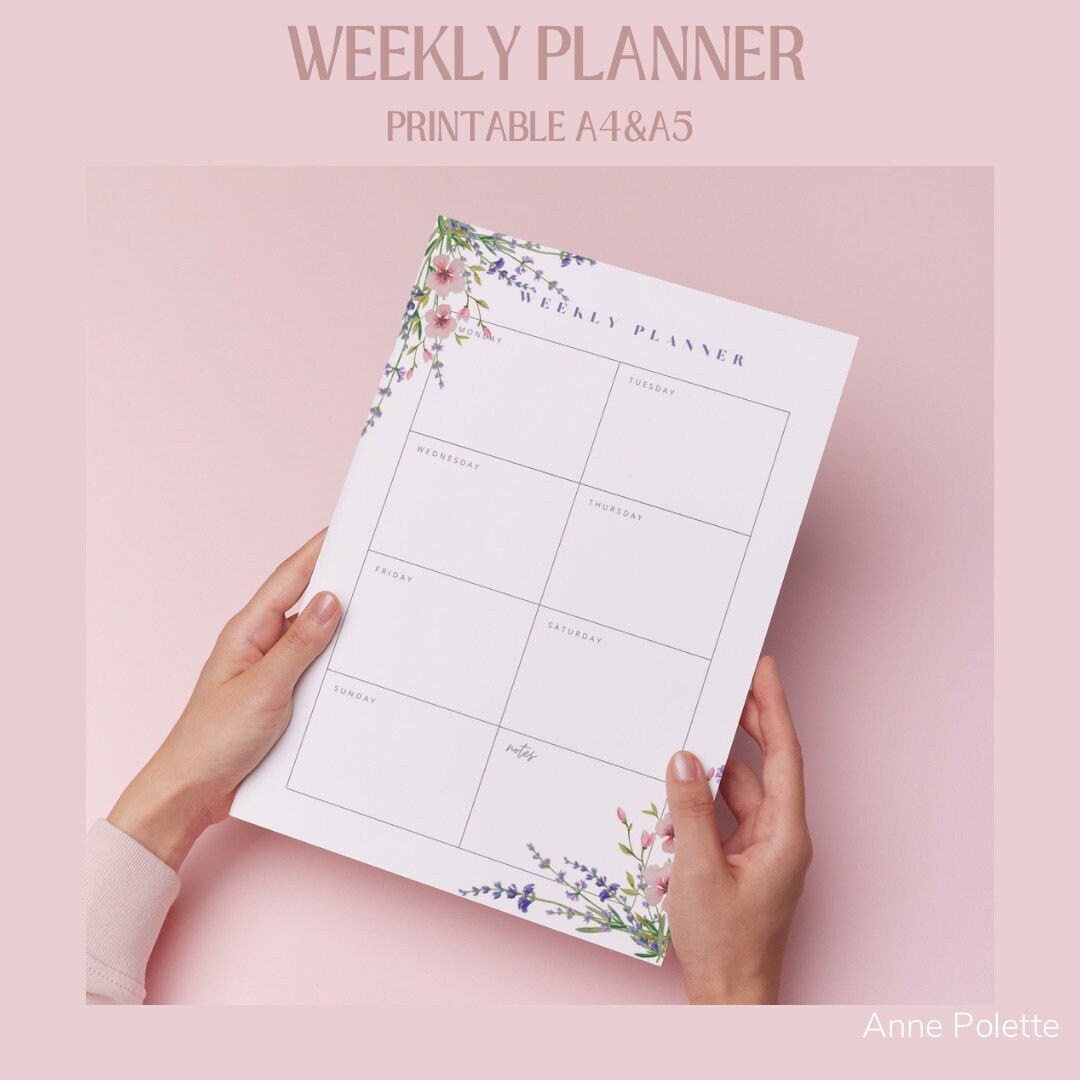 Weekly Planner, Printable to Do List, Printable Planner, Digital Weekly ...