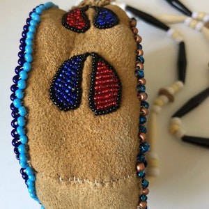 Native American Hand Crafted Moose Hide Beaded Purse / Bag / Wallet - Etsy