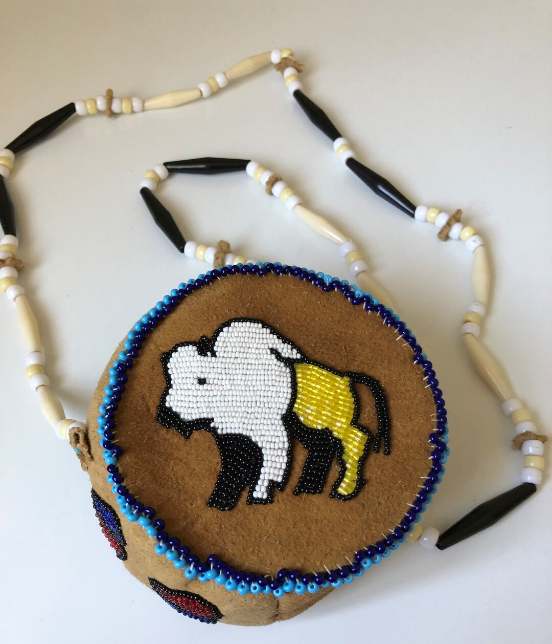 Native American Hand Crafted Moose Hide Beaded Purse / Bag / Wallet - Etsy