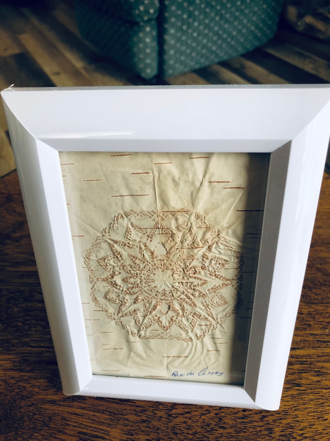Native American Hand Crafted Birch Bark Biting Framed - Etsy