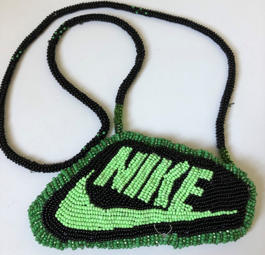 Native American Hand Crafted Nike Beaded Pendant - Indigenous Arts and ...