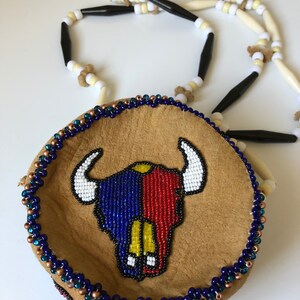 Native American Hand Crafted Moose Hide Beaded Purse / Bag / Wallet - Etsy