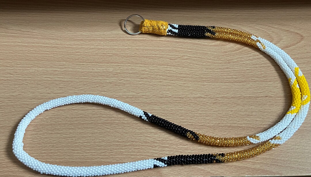 Native American Hand Crafted Multicolored Beaded Lanyard Indigenous ...