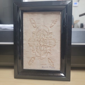Native American Hand Crafted Birch Bark Bitings Framed - Etsy