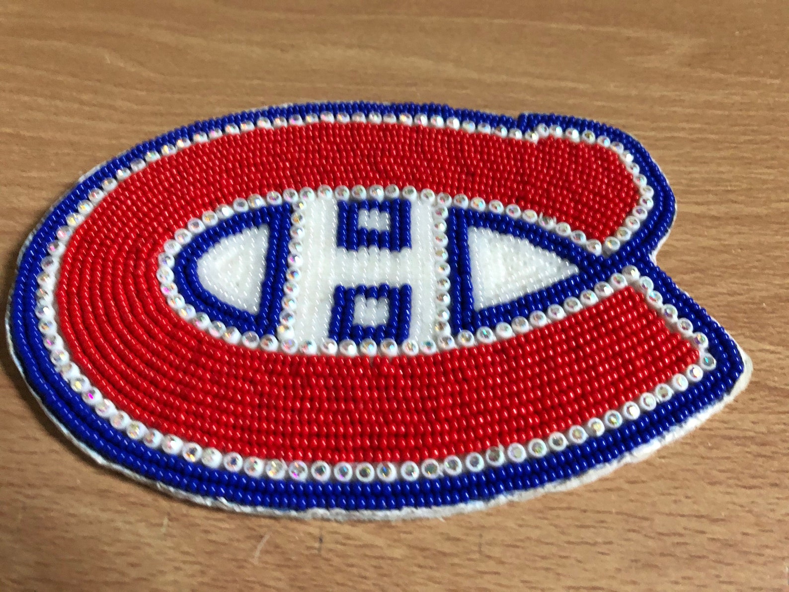 Native American Arts and Crafts - Beaded Montreal Hockey Logo Decal ...
