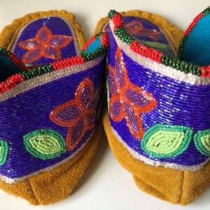 Native American Moose Hide Beaded Moccasins Native American Arts and ...