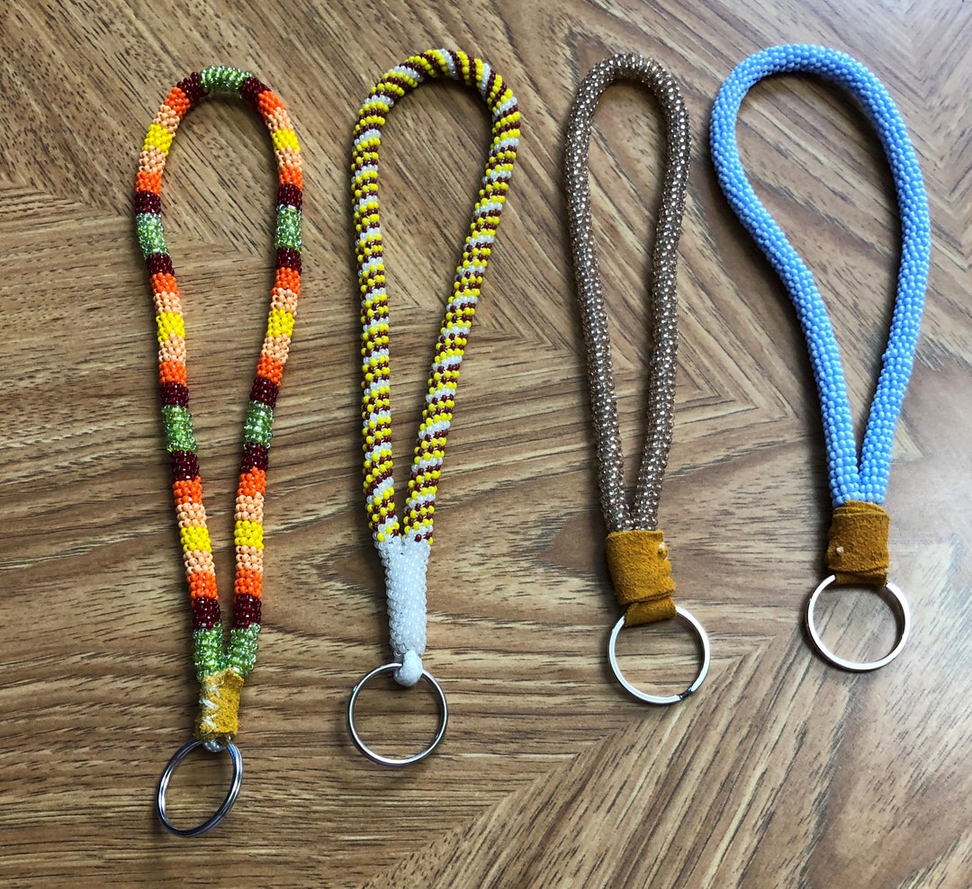 Beaded Native American Indigenous Leather Keychains Local Indigenous ...