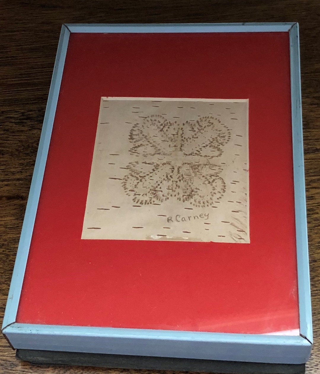 Native American Hand Crafted Birch Bark Biting Framed - Etsy