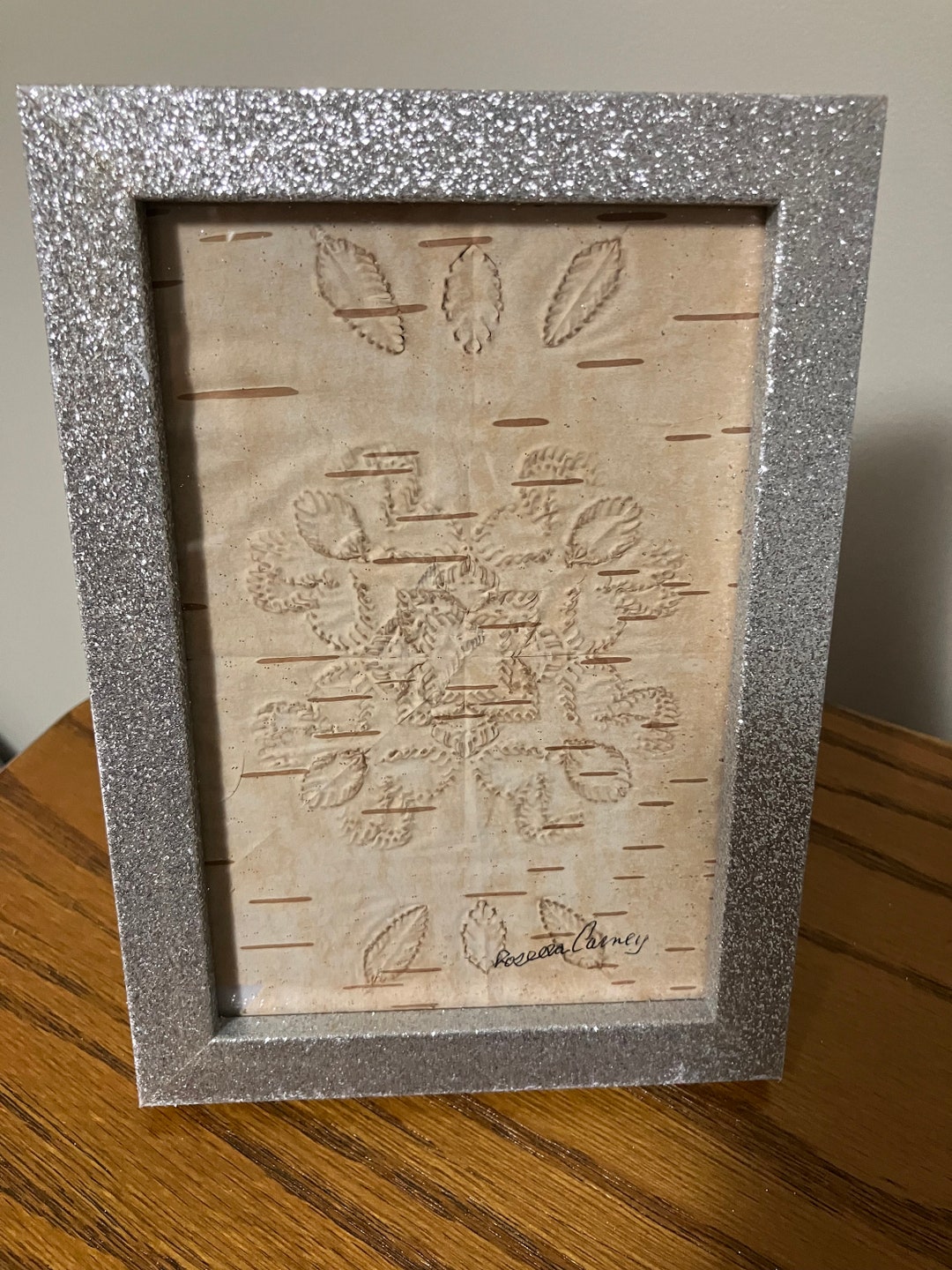 Native American Hand Crafted Birch Bark Biting Framed - Etsy