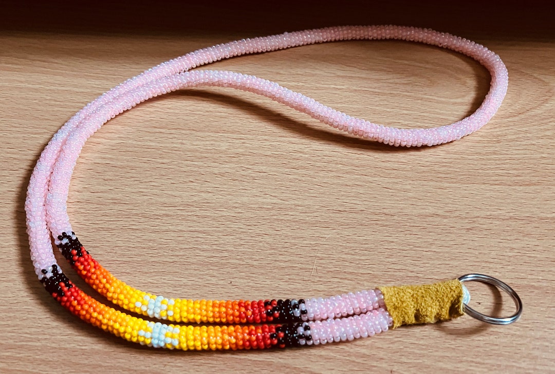 Native American Hand Crafted Multicolored Beaded Lanyard Indigenous ...