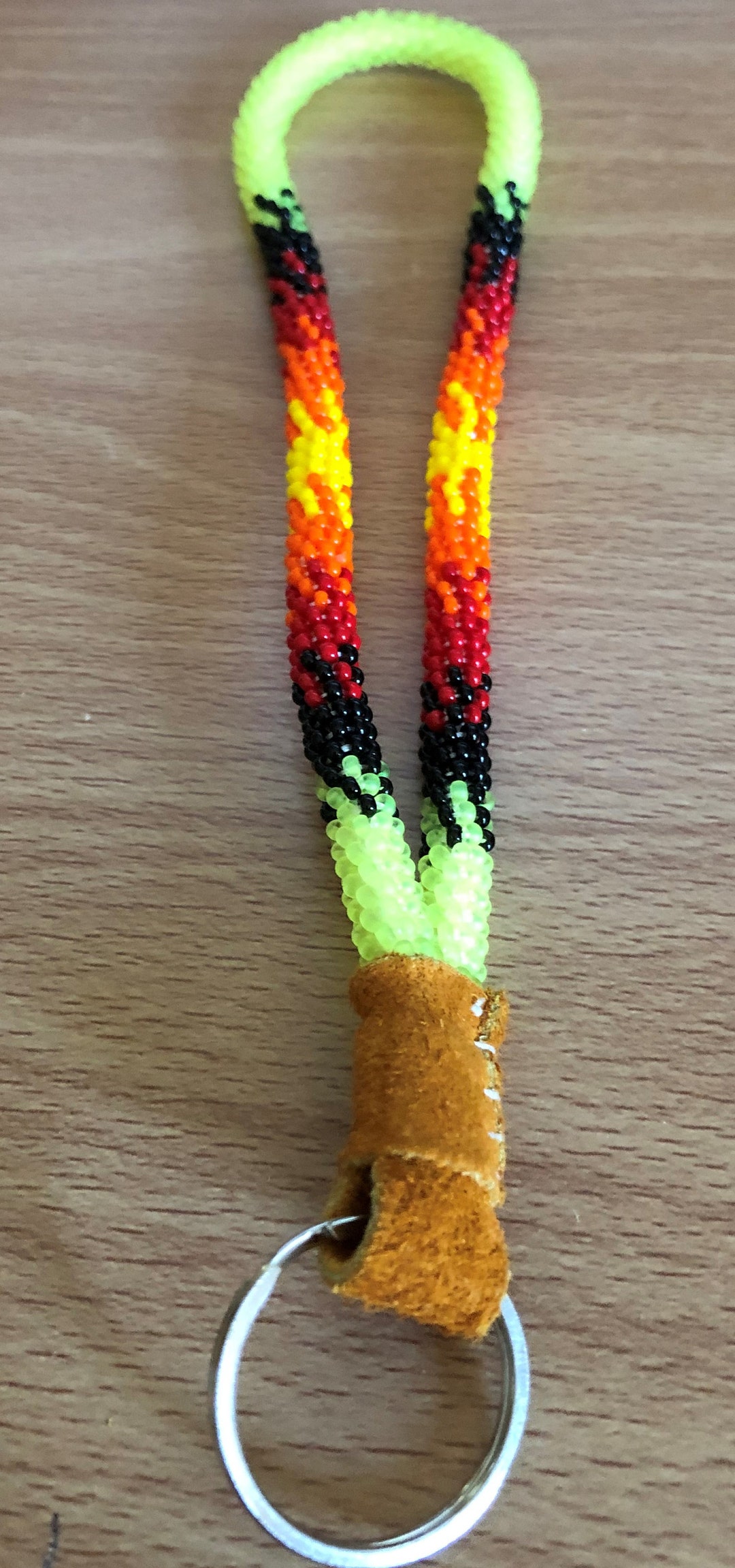 Native American Beaded Wristlet Key Chain - Native American Arts and ...