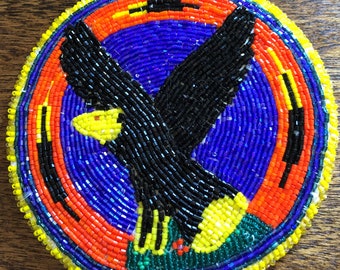 Beaded Eagle Medallion - Etsy
