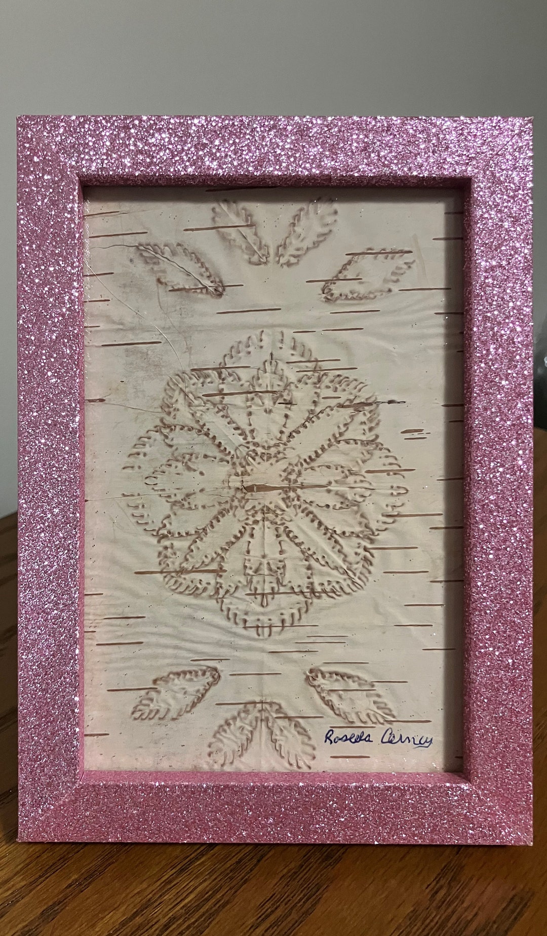 Native American Hand Crafted Birch Bark Biting Framed - Indigenous Arts ...